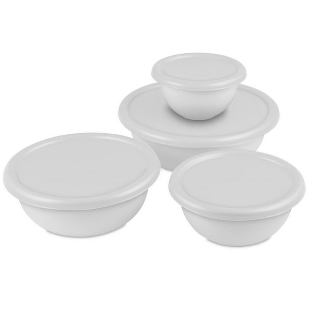 Sterilite 8 Piece Covered White Bowl Set - Walmart.ca