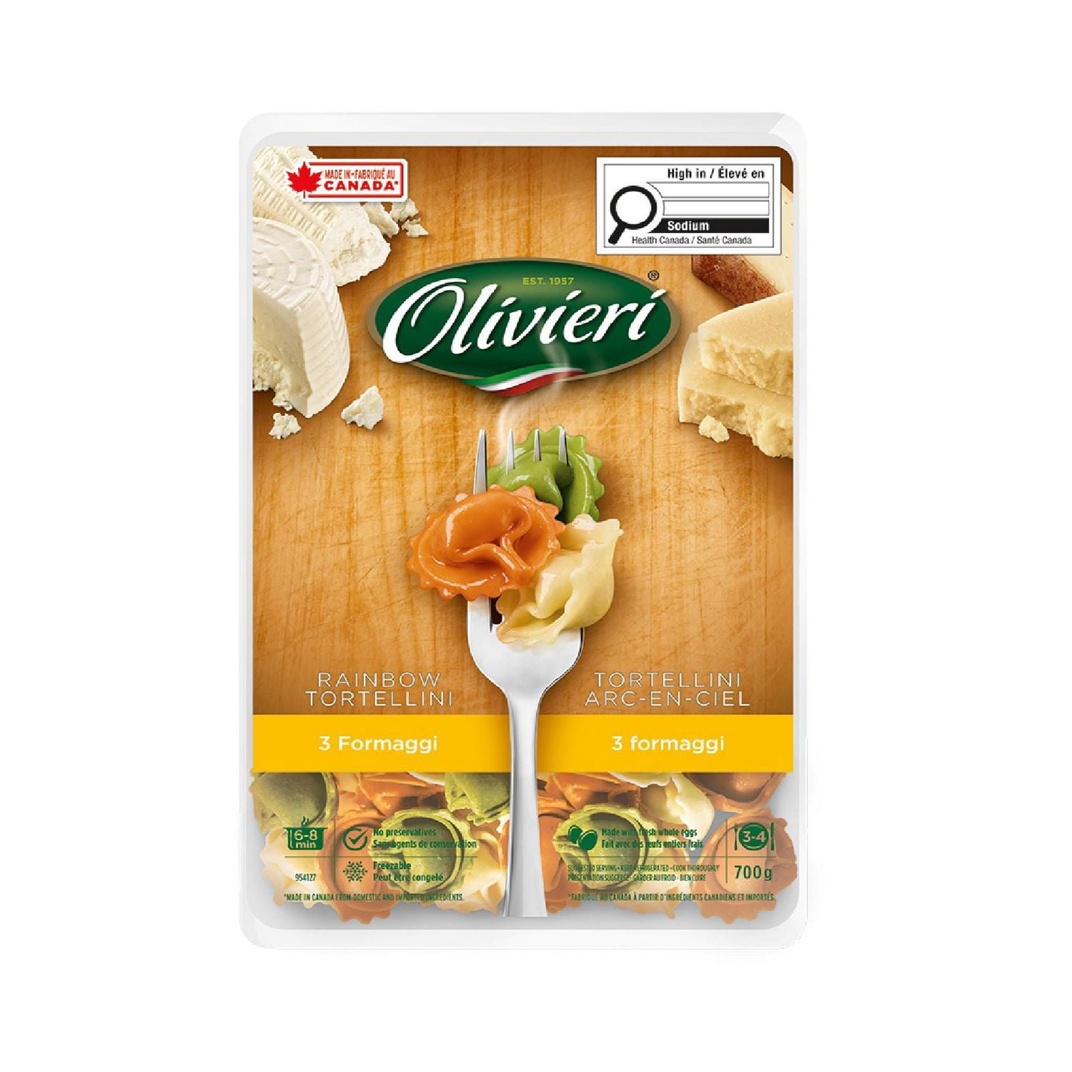 Click here for Olivieri 3 Formaggi Rainbow Tortellini prices