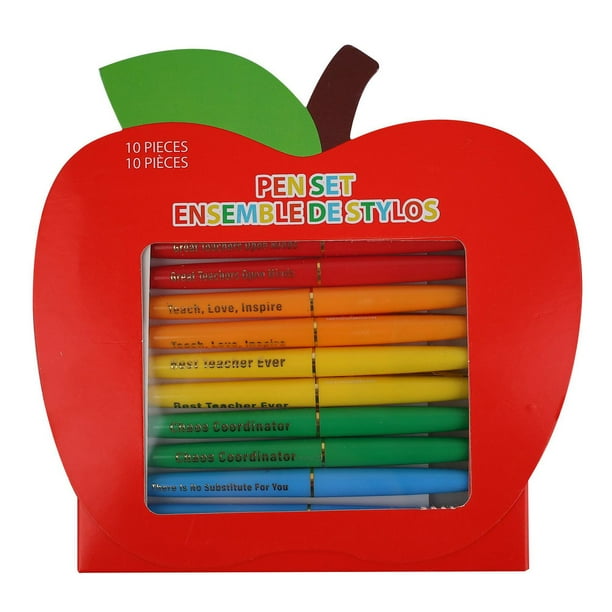 Graduation Multicolor Teacher Plastic Pen Set, 5.4 inch, 10 Count, by ...