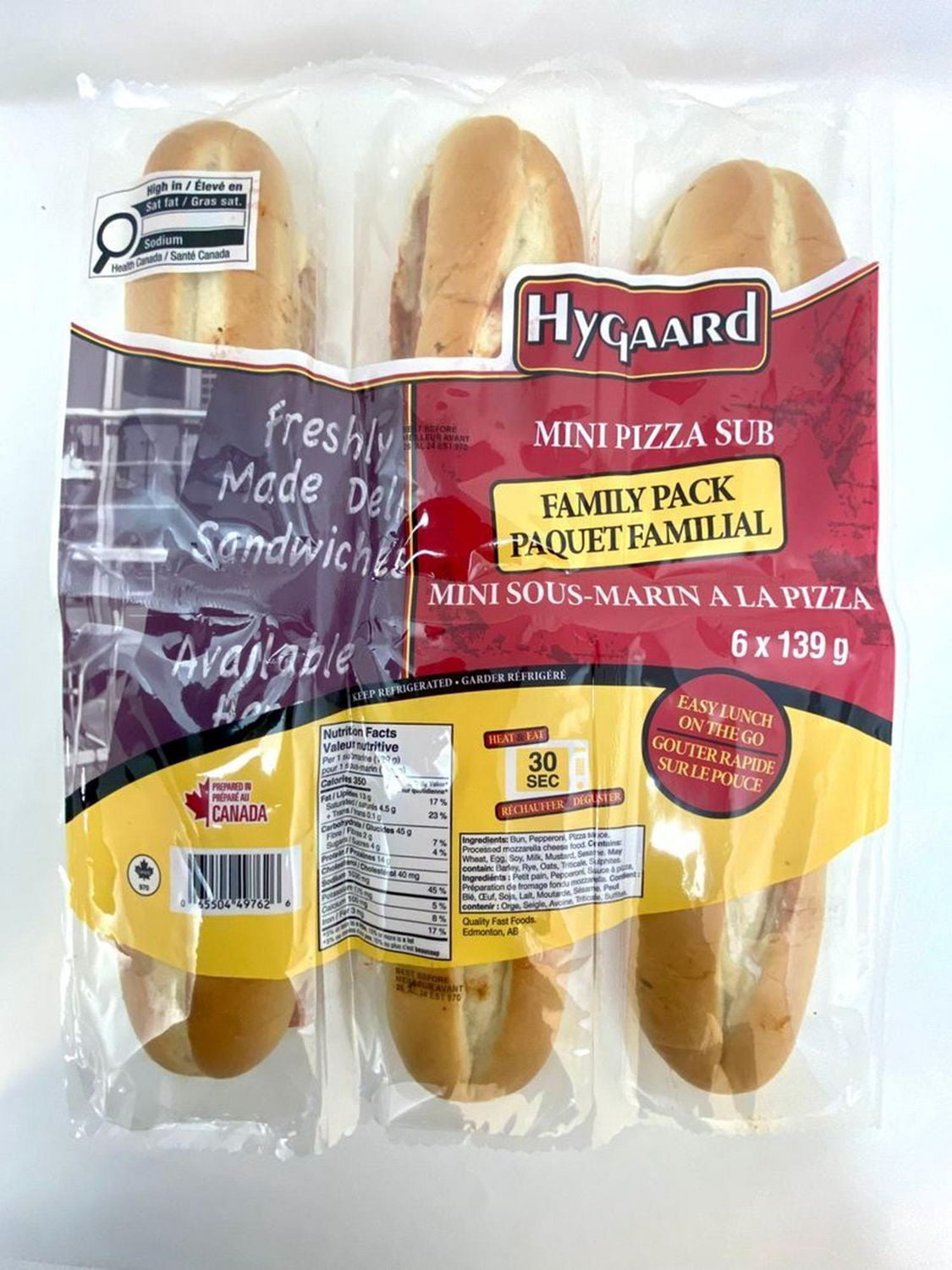 Click here for Hygaard Mini Pizza Sub Family Pack 6 Pack prices