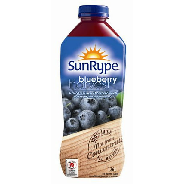 SunRype No Sugar Added Blueberry Harvest 100% Juice, 1.36 L - Walmart.ca