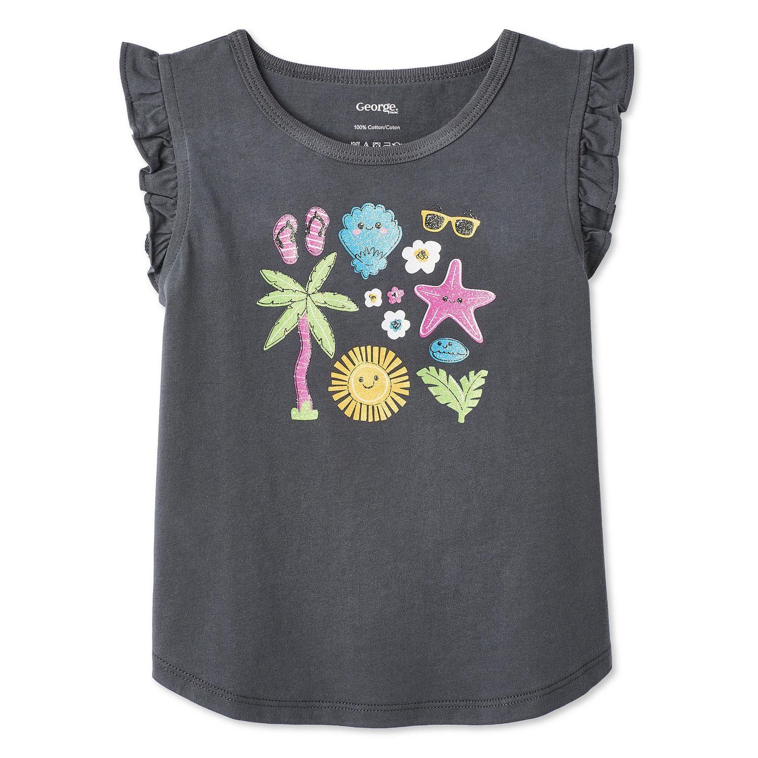 Click here for George Toddler Girls Flutter-Sleeve Top 3t prices