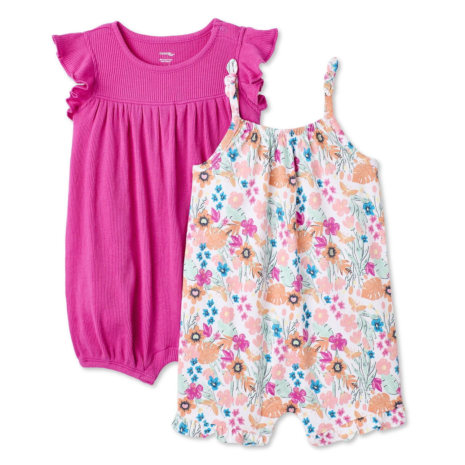 Click here for George Baby Girls Romper 2-Pack 3-6 Months prices