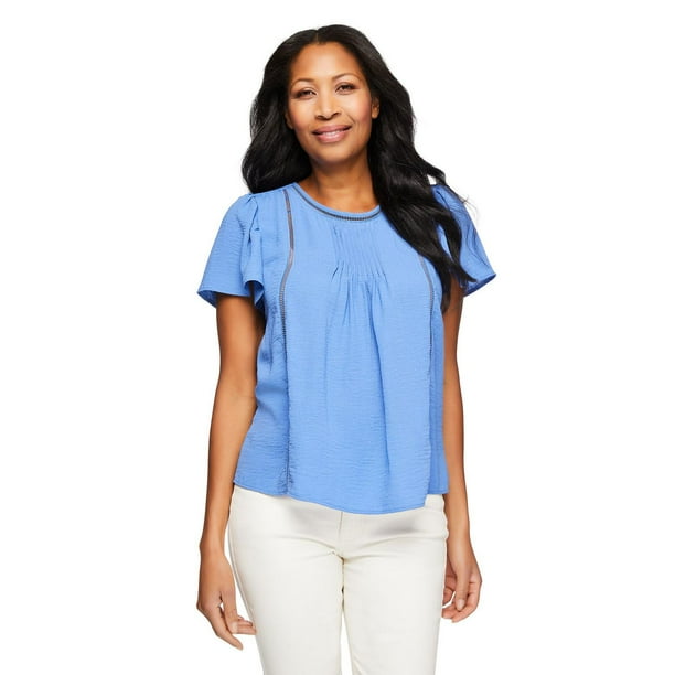 Iyla Women's Flutter Sleeve Top - Walmart.ca