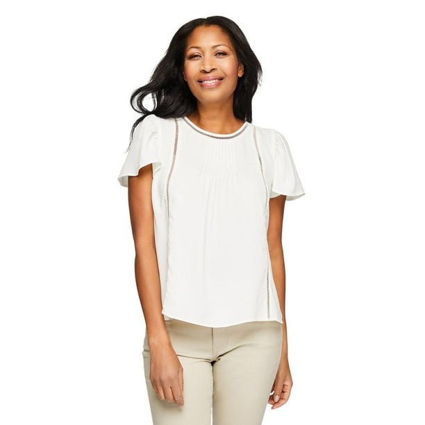 Iyla Women's Flutter Sleeve Top - Walmart.ca