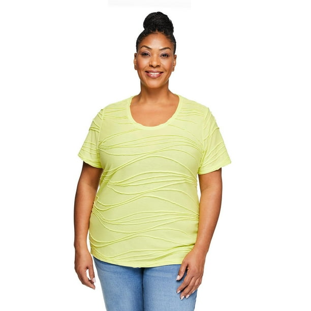 Iyla Plus Women's Short Sleeve Ripple Tee - Walmart.ca