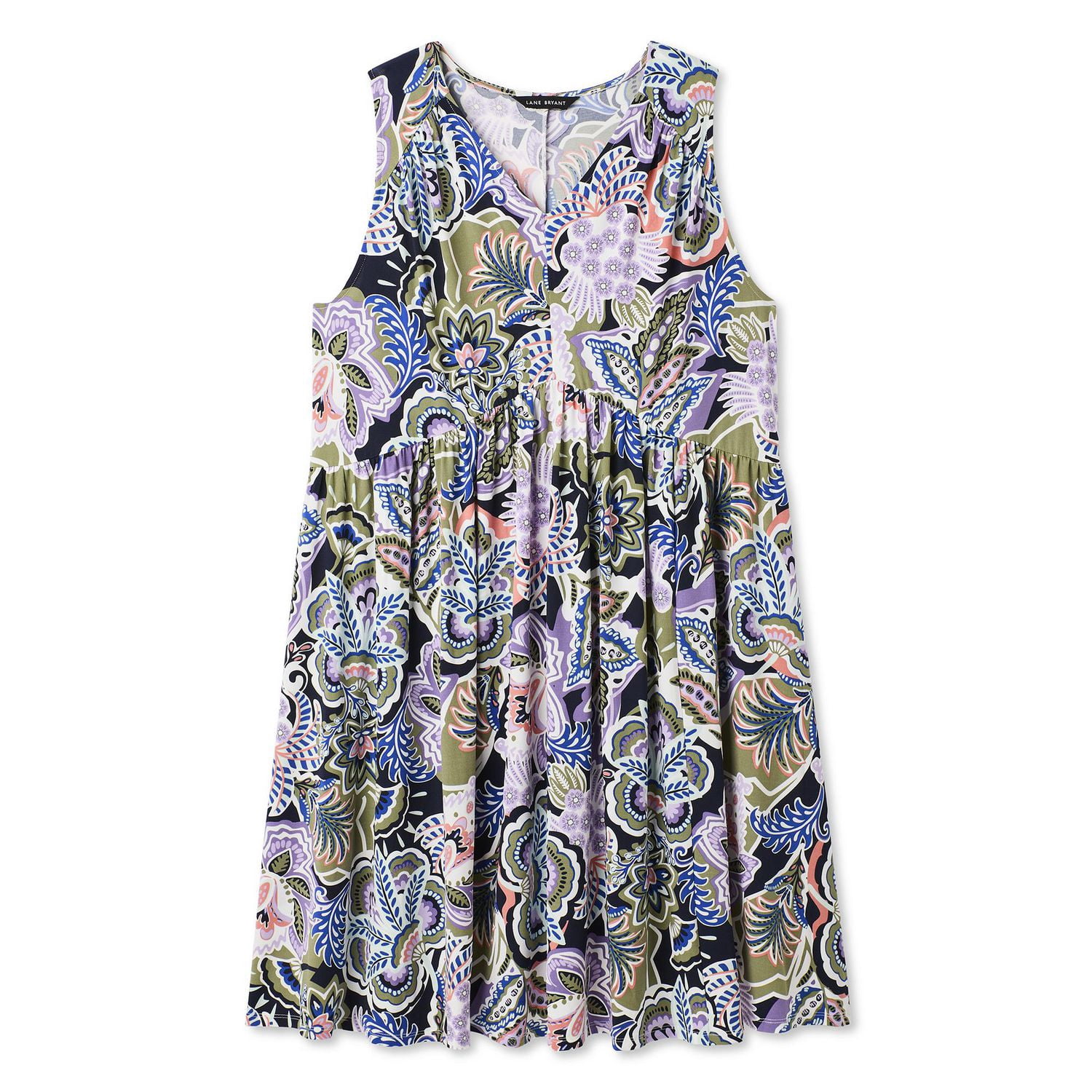 Click here for Lane Bryant Womens Plus V-Neck Swing Dress 1x prices