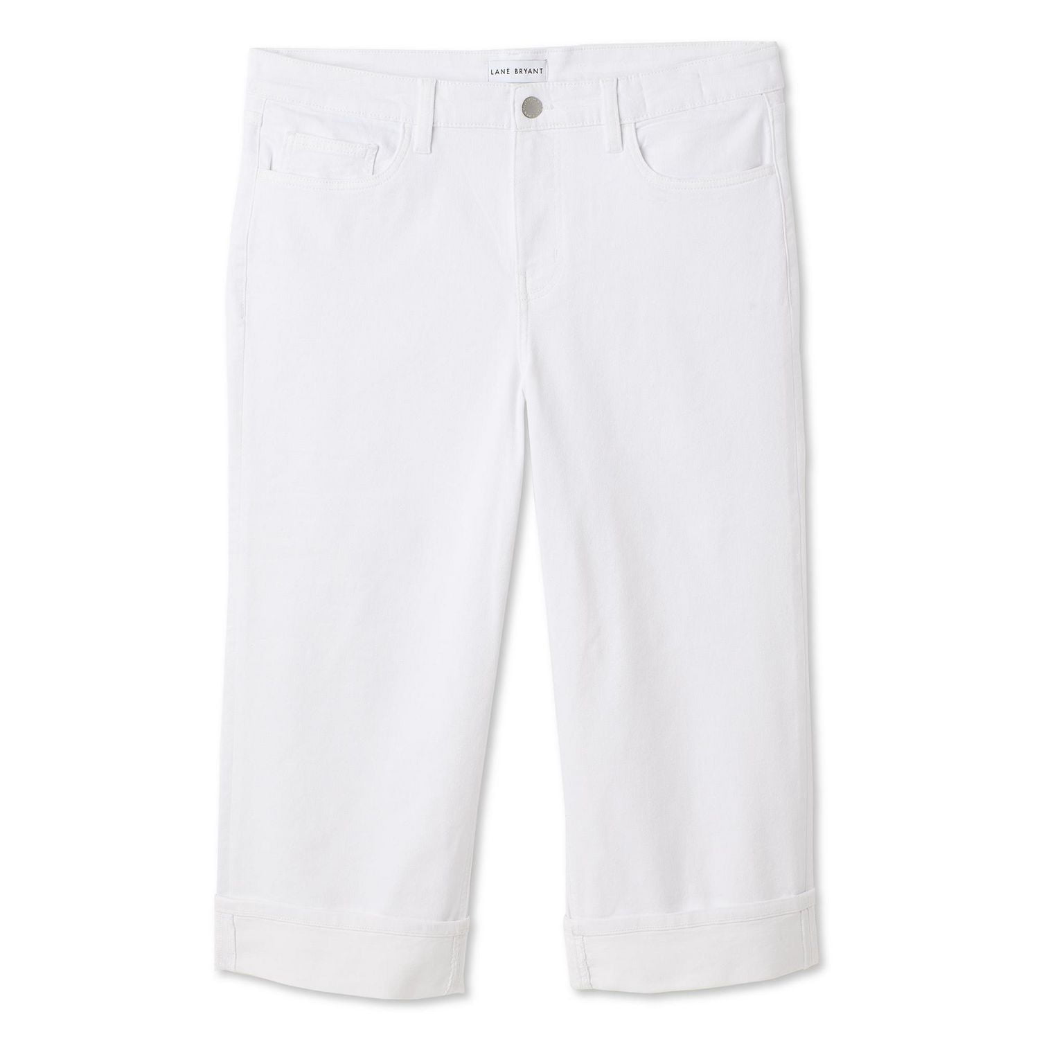 Click here for Lane Bryant Womens Plus Cuffed Crop Straight Leg J... prices