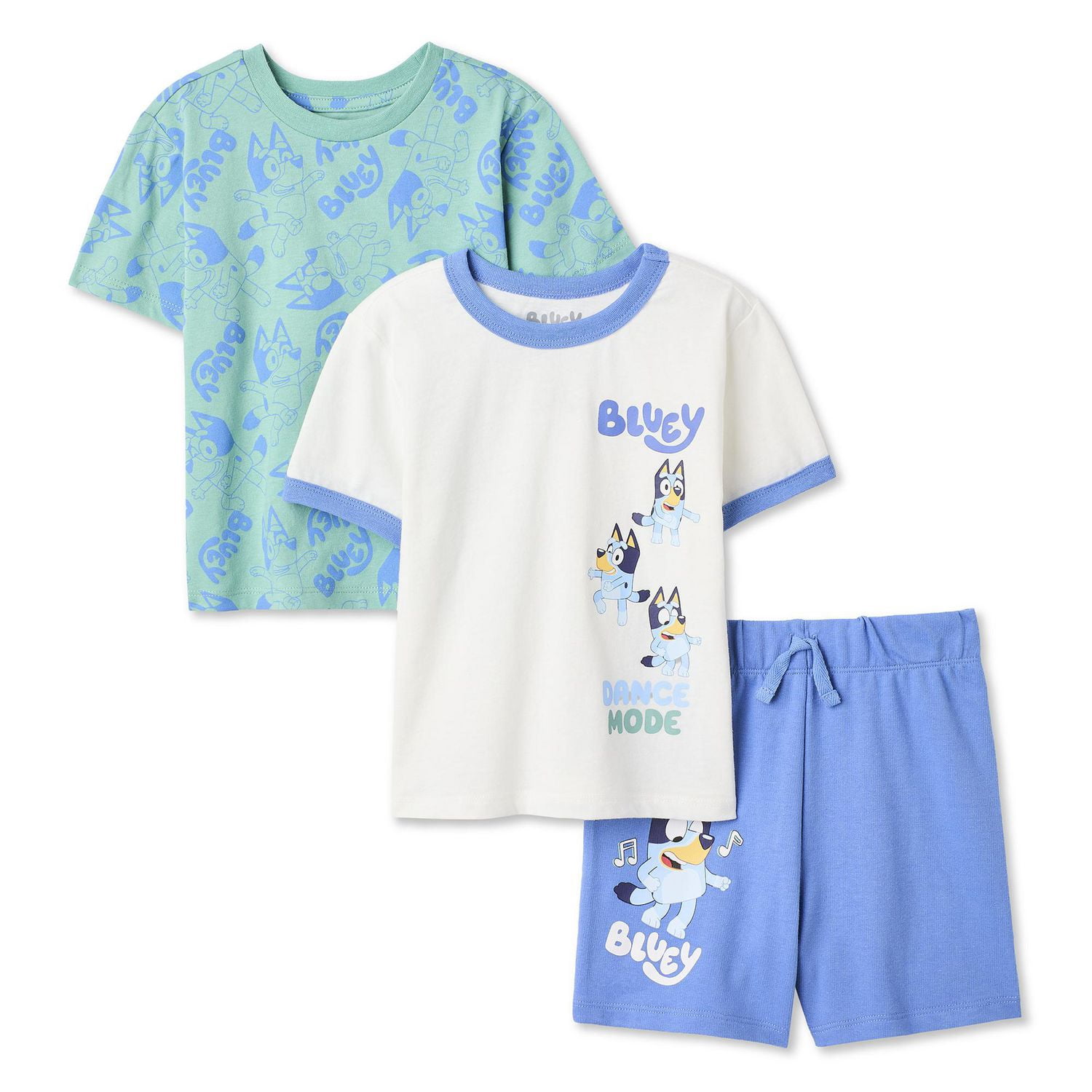 Click here for Bluey Toddler Boys Three Piece Short Set 2t prices