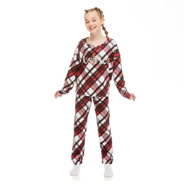 Justice Girls' Velour Fleece Pajamas 2-Piece Set - Walmart.ca