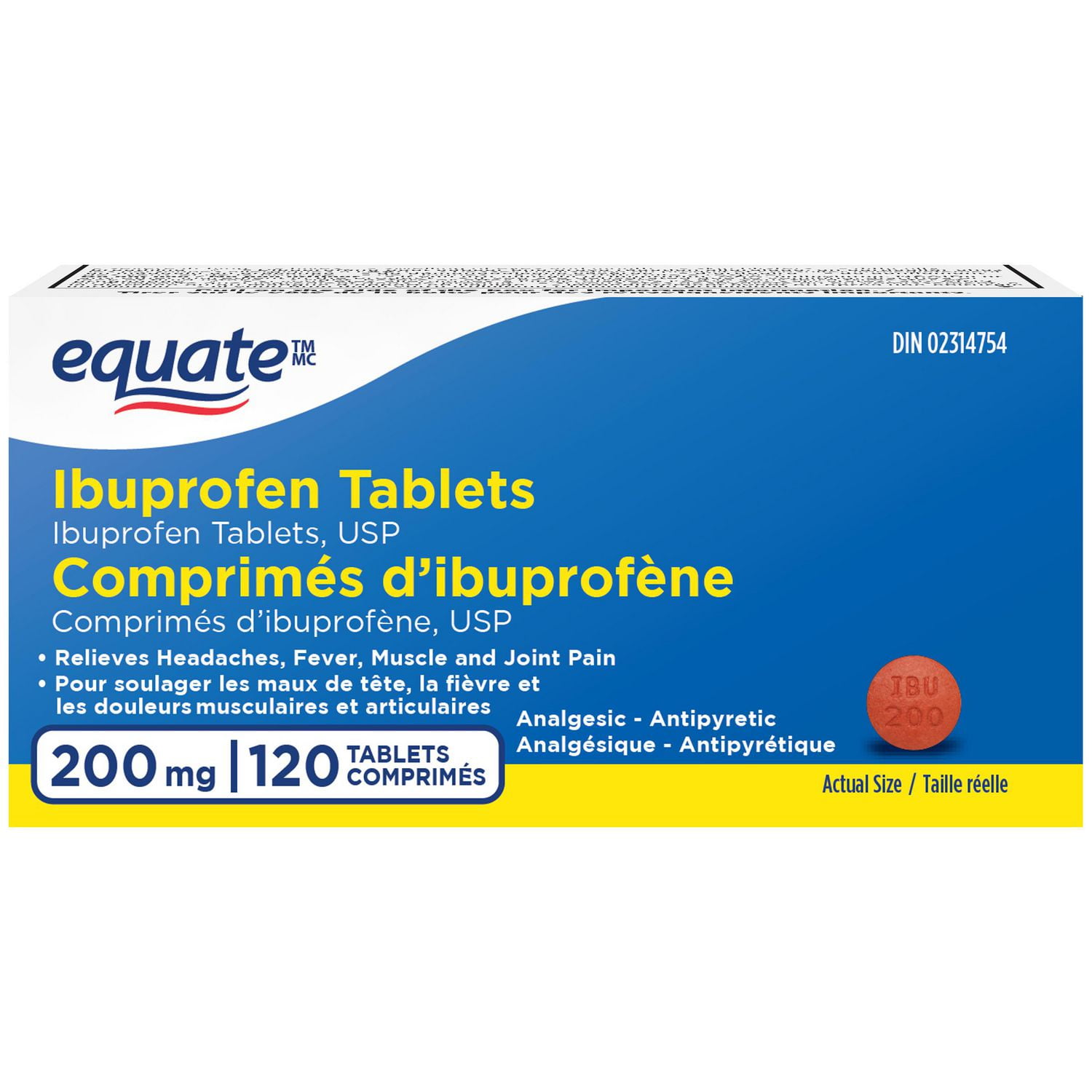 Equate Ibuprofen Tablet, 200mg, 120 Tablets - Walmart.ca