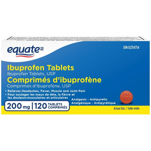 Equate Ibuprofen Tablet, 200mg, 120 Tablets - Walmart.ca