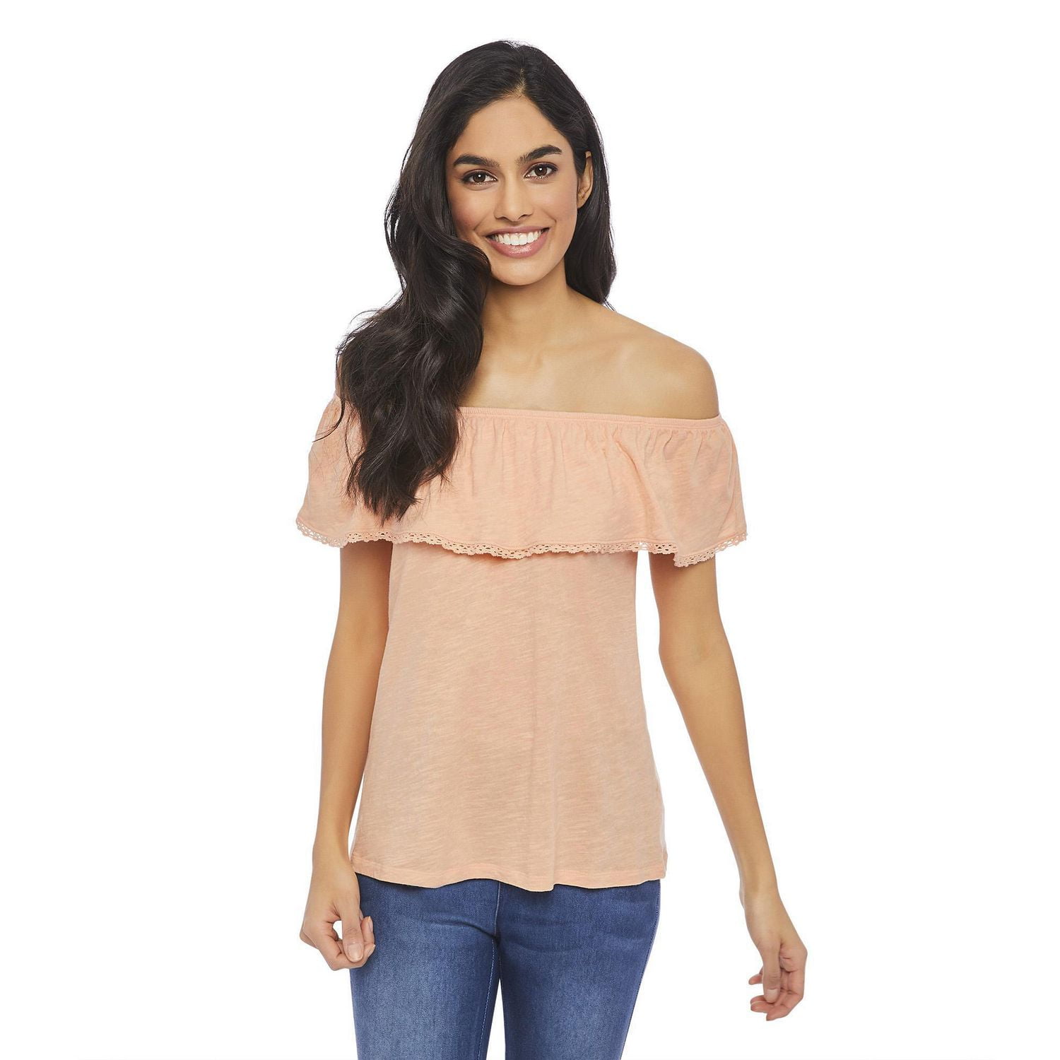 George Women's Off the Shoulder Ruffle Tee | Walmart Canada