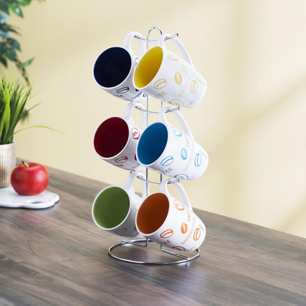 6 Piece Mug Set with Stand - Walmart.ca