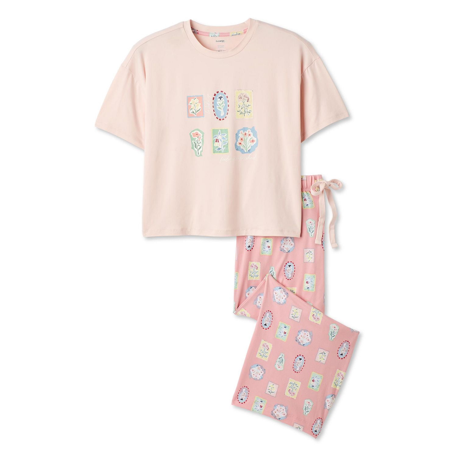 Click here for George Womens Two Piece Capri Pajama Set Xl prices