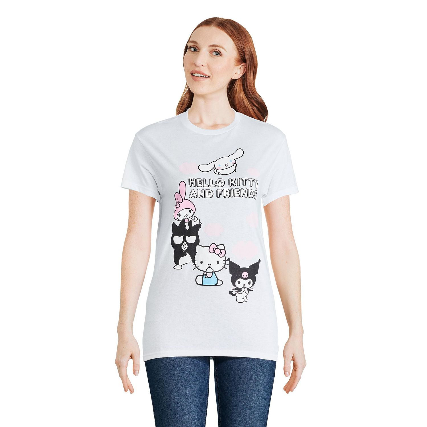 Click here for Hello Kitty And Friends Womens Boyfriend Fit Tee L prices