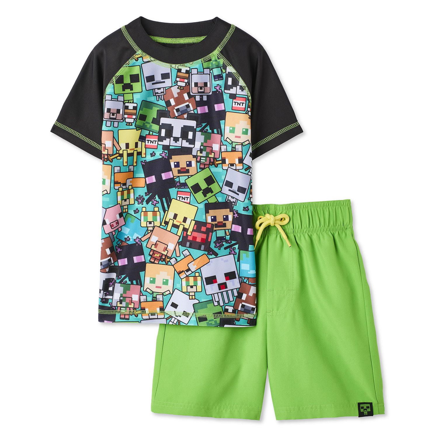 Click here for Minecraft Boys Two Piece Rashguard Set Xs prices