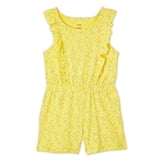 George Girls' Printed Knit Romper With Ruffle - Walmart.ca