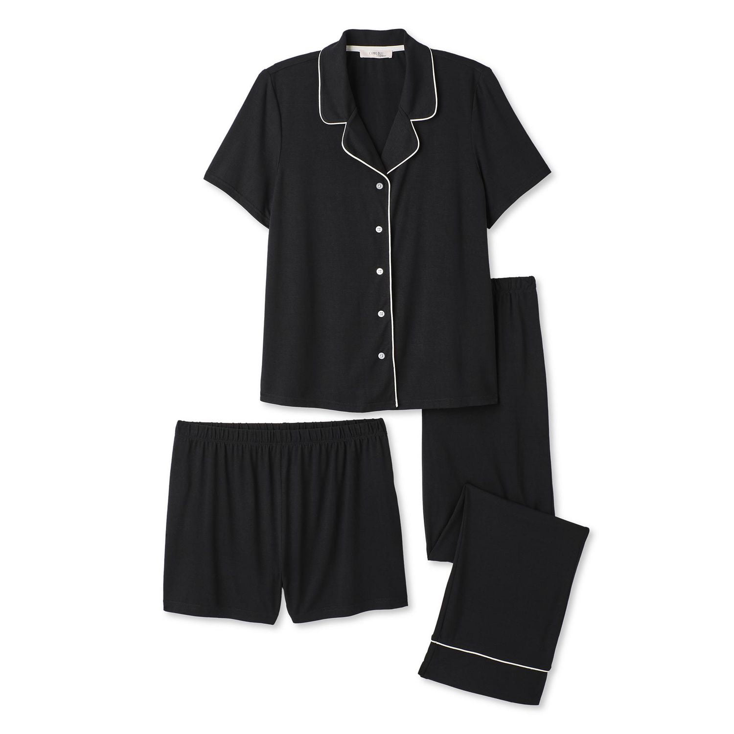 Click here for Como Blu Womens Three Piece Pajama Set S prices