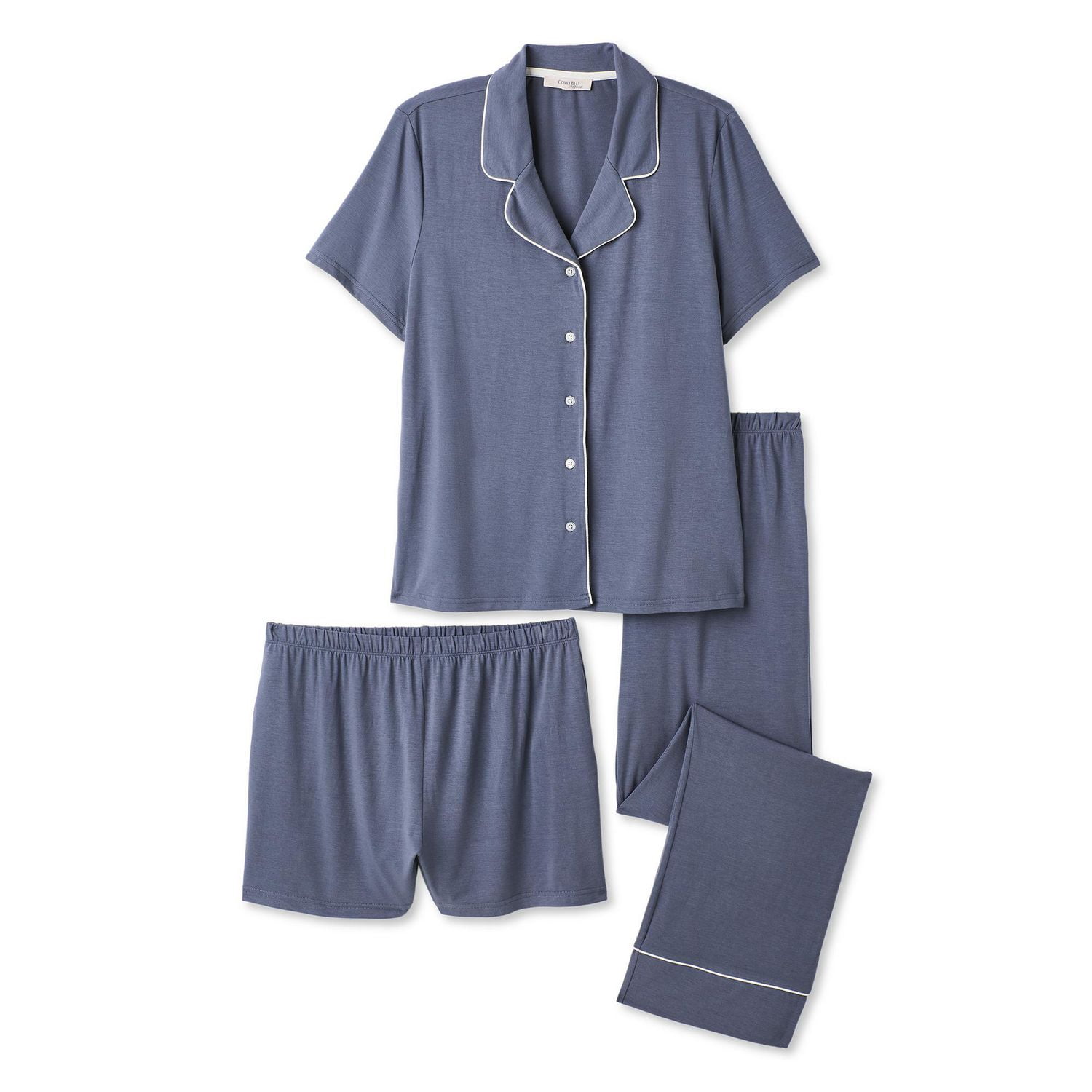 Click here for Como Blu Womens Three Piece Pajama Set Xxl prices