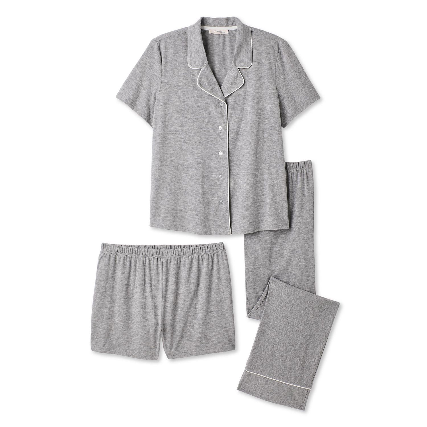 Click here for Como Blu Womens Three Piece Pajama Set S prices
