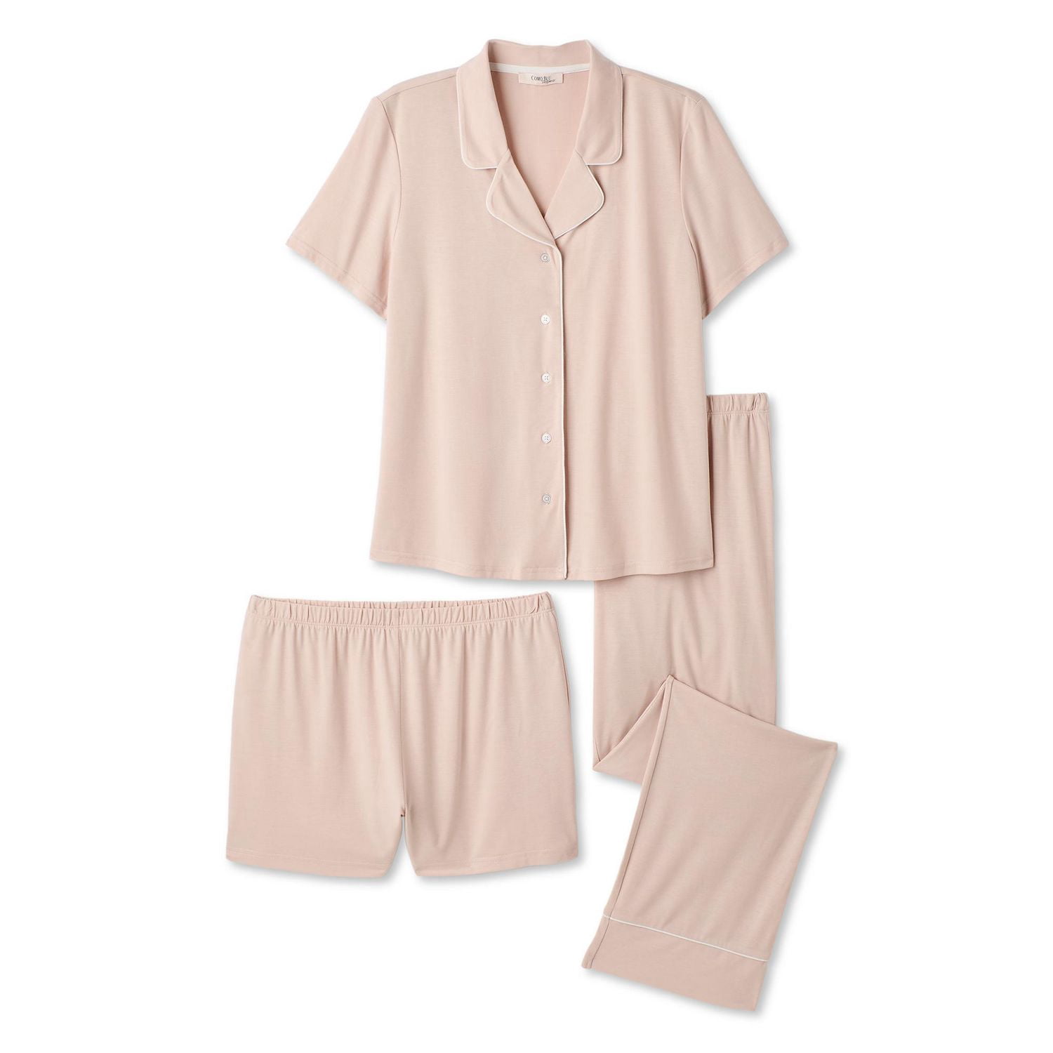 Click here for Como Blu Womens Three Piece Pajama Set L prices
