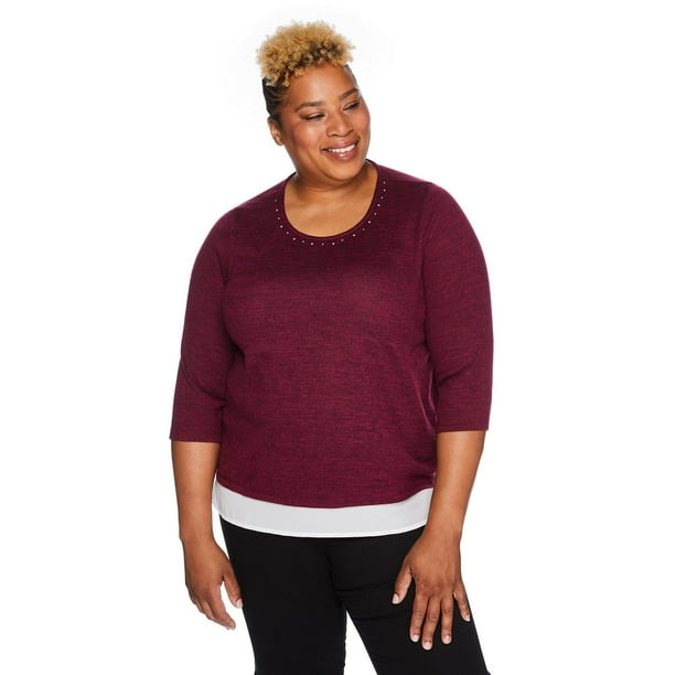 Penmans Plus Women's 3/4 Sleeve Fooler Tee - Walmart.ca
