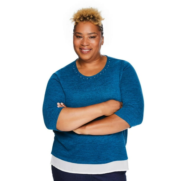 Penmans Plus Women's 3/4 Sleeve Fooler Tee - Walmart.ca