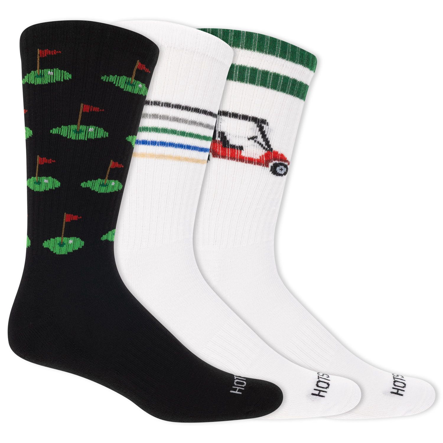 Click here for Hotsox Mens Cushioned 3 Pair Fashion Crew Sock Siz... prices