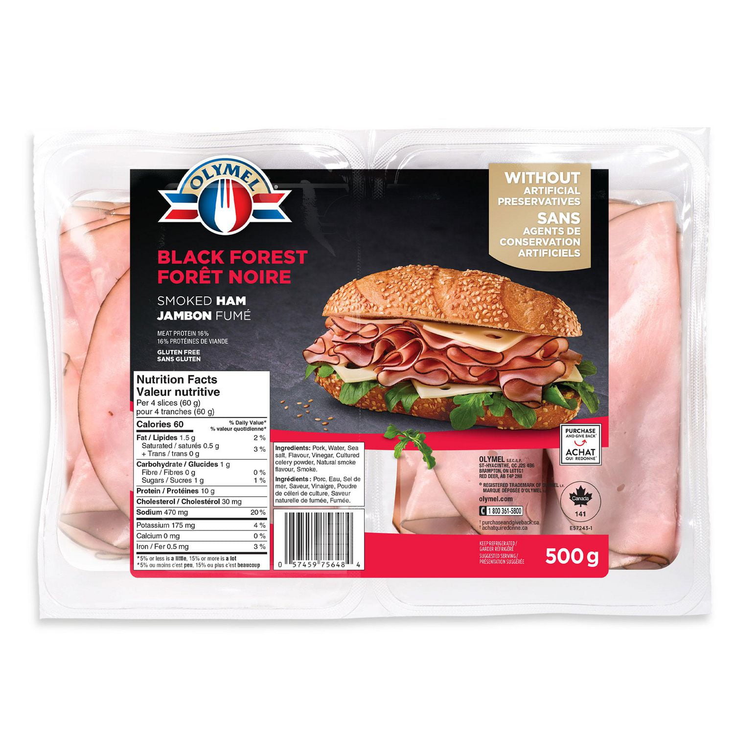 Olymel Shaved Black Forest Smoked Ham | Walmart Canada