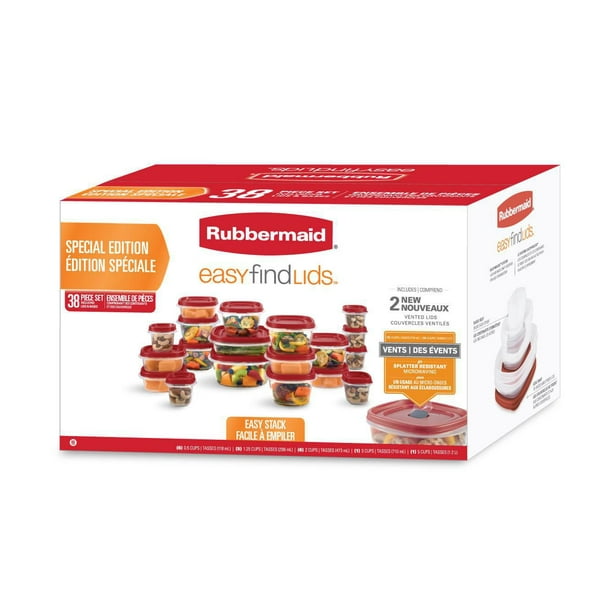 Rubbermaid 38 Piece Efl Red Food Storage Set - Walmart.ca