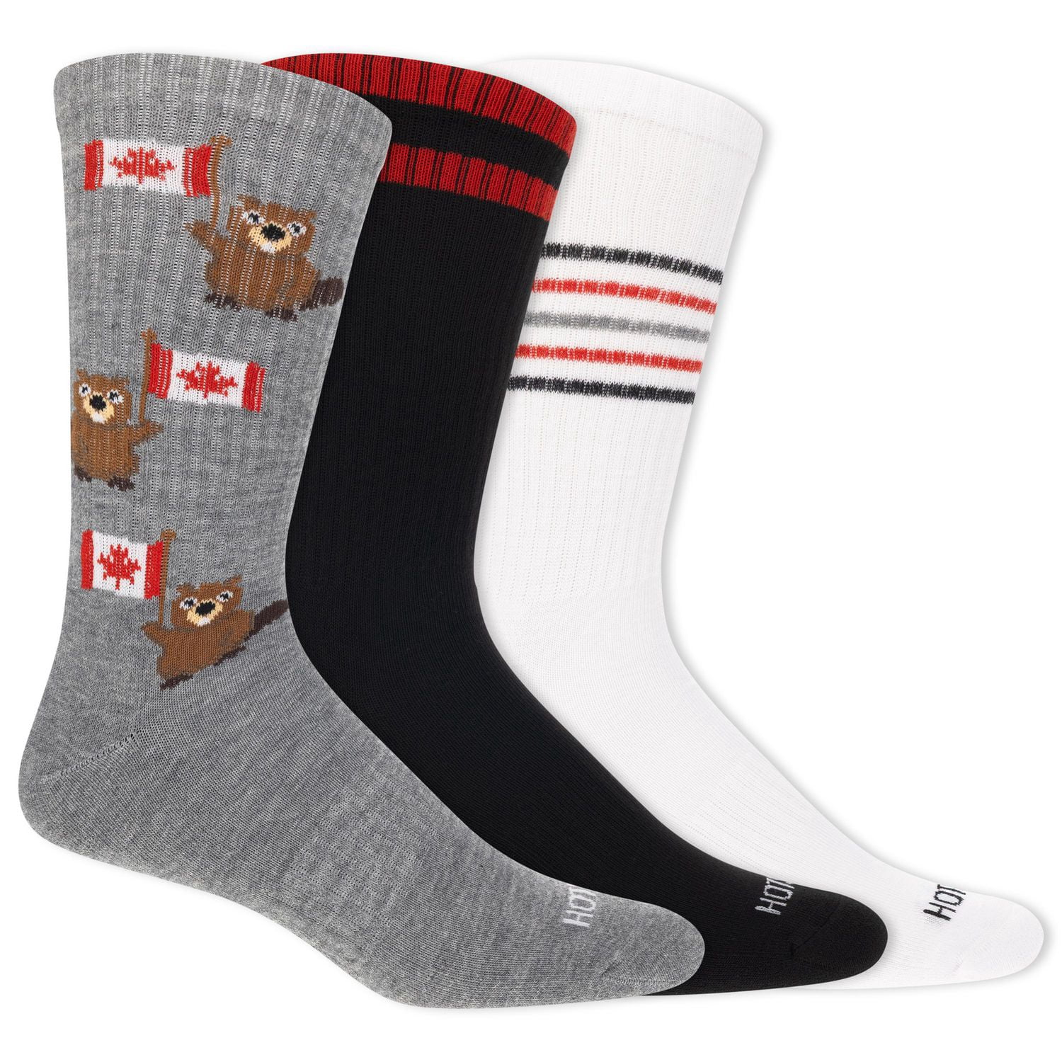 Click here for Hotsox Mens Cushioned 3 Pair Fashion Crew Sock Siz... prices