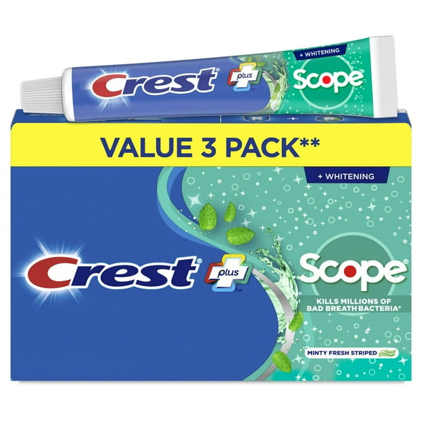 Crest Complete Whitening Plus Scope Triple Pack, 360ML - Walmart.ca