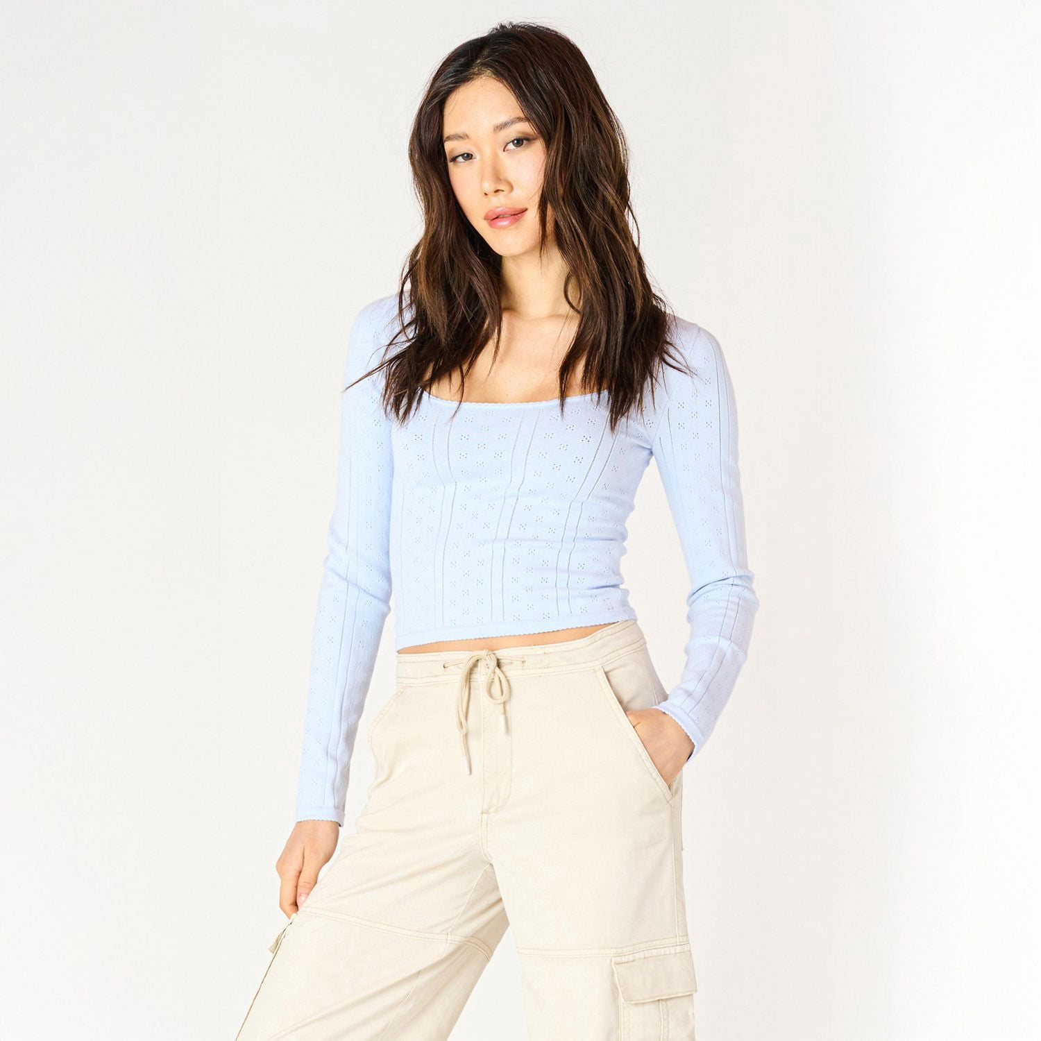 Click here for Devoted  Scoopneck Pointelle Sweater  Sizes Xs-Xl... prices