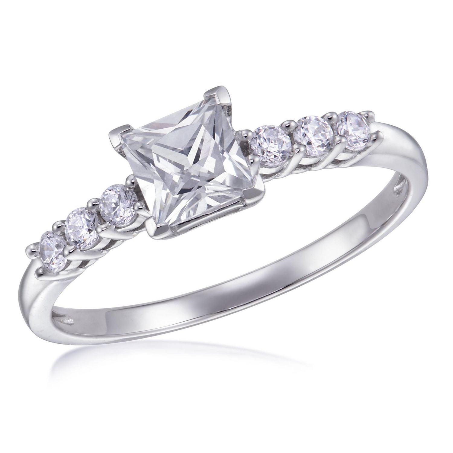 Quintessential 10kt Gold Ladies engagement ring with cubic Zirconia ...
