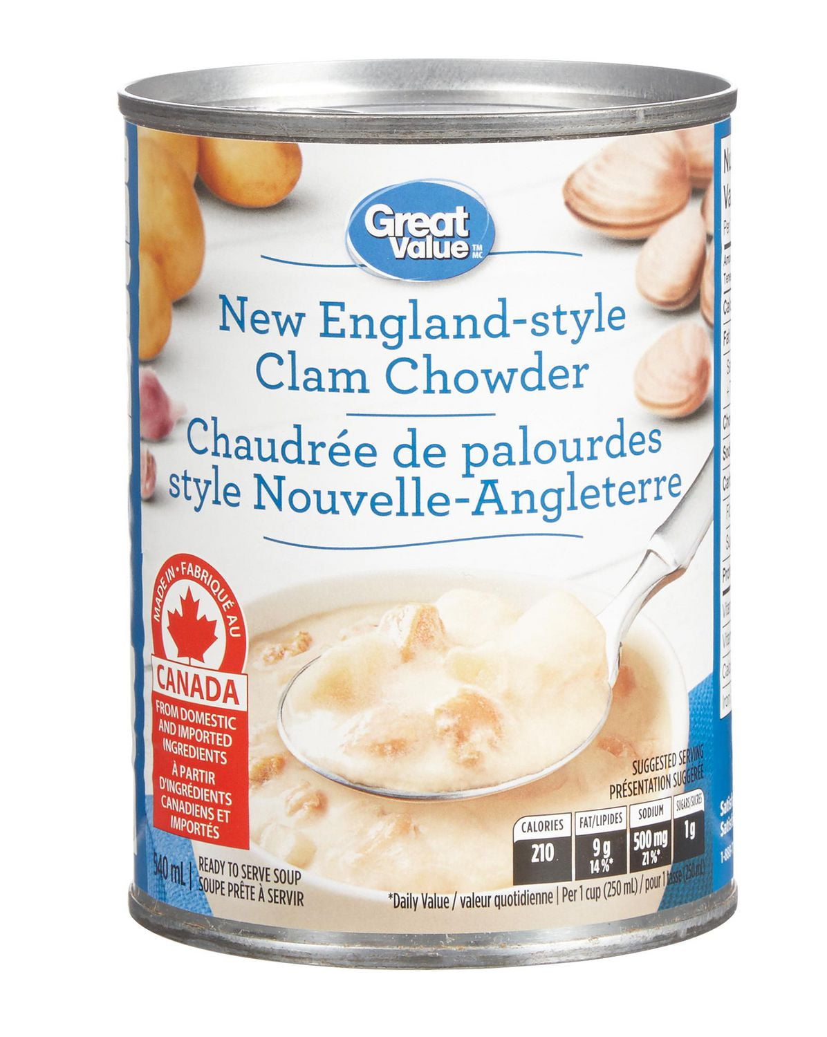 Great Value Clam Chowder Soup | Walmart Canada