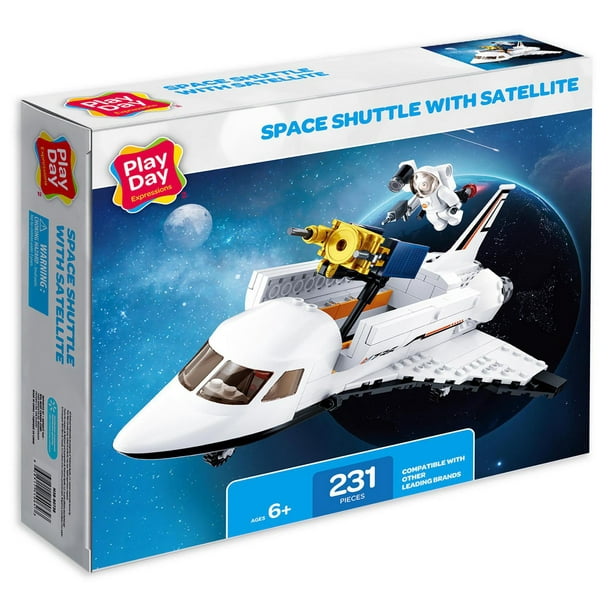 Play Day - Space Shuttle Set 231 Piece Building Blocks Construction Set ...