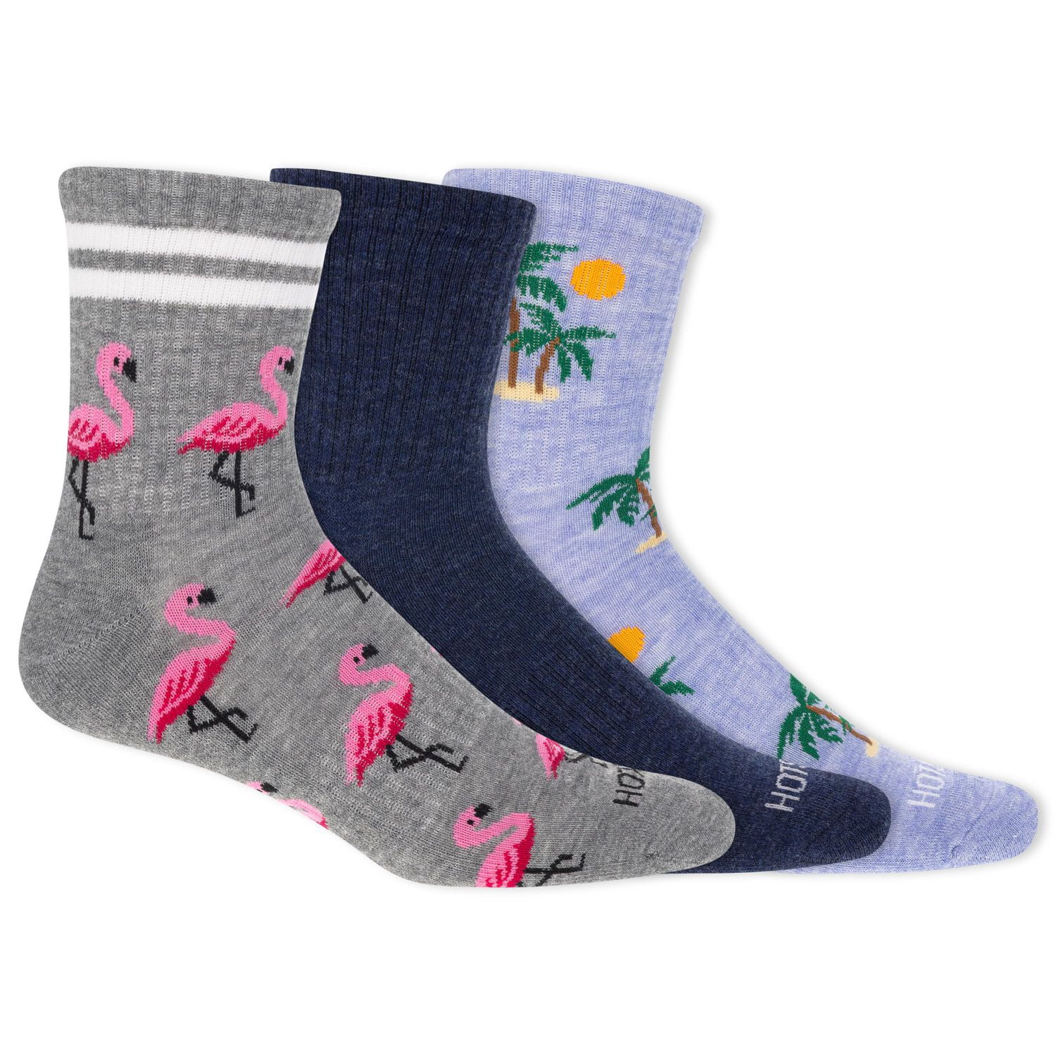 Click here for Hotsox Mens Cushioned 3 Pair Fashion Mid-Crew Sock... prices