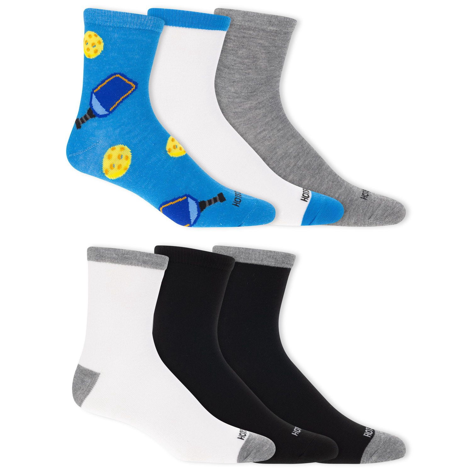 Click here for Hotsox Mens 6 Pair Fashion Mid-Crew Sock Size 6-12... prices