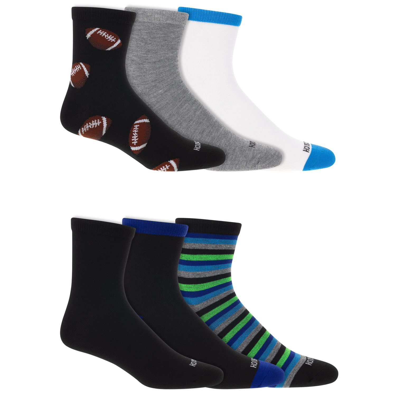 Click here for Hotsox Mens 6 Pair Fashion Mid-Crew Sock Size 6-12... prices