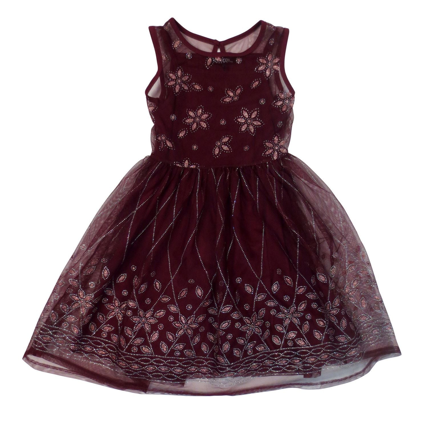 George Girls Glitter Print Mesh Dress | Walmart Canada