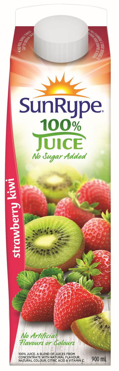 SunRype No Sugar Added Strawberry Kiwi 100% Juice | Walmart Canada