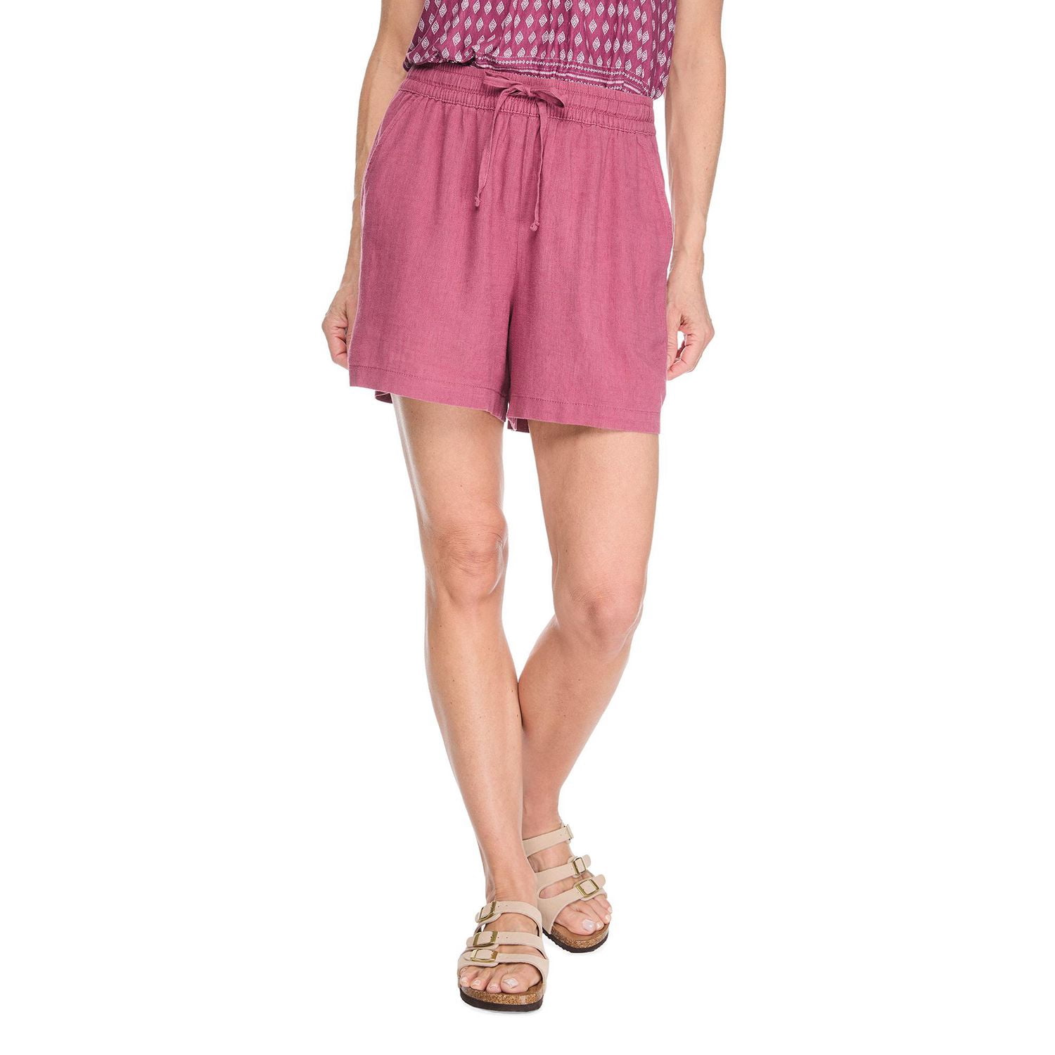 Click here for Iyla Womens Linen-Blend Short L prices