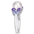 Miabella Cultured Freshwater Pearl, Tanzanite, Amethyst and Diamond ...