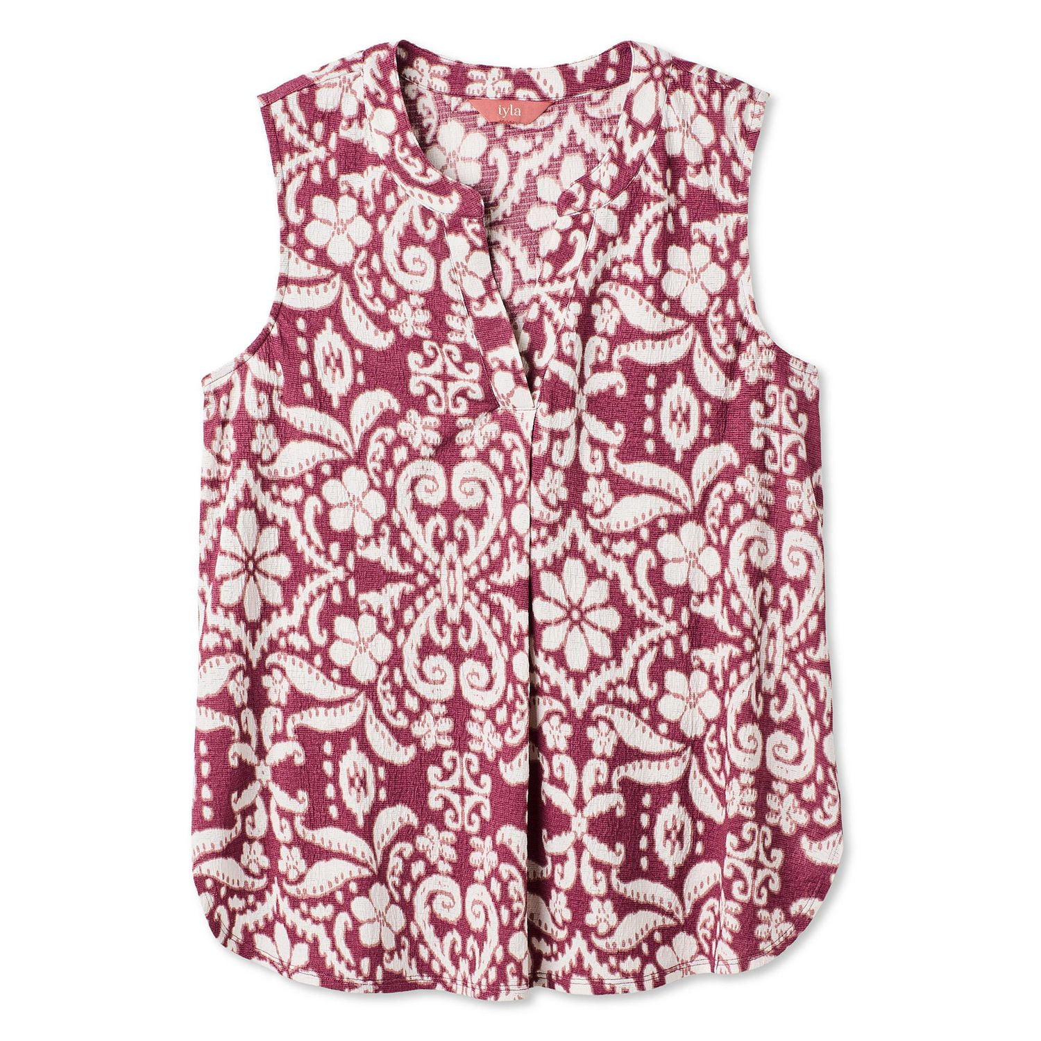 Click here for Iyla Womens Crinkle Sleeveless Blouse S prices
