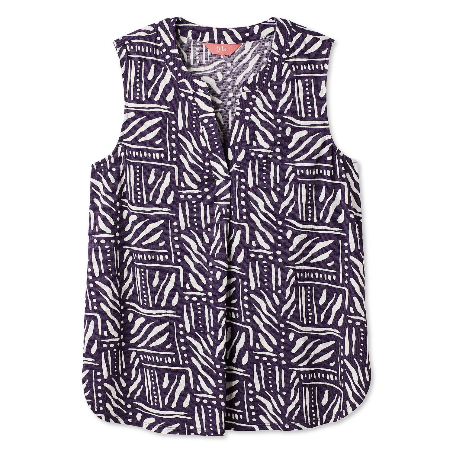 Click here for Iyla Womens Crinkle Sleeveless Blouse Xxl prices