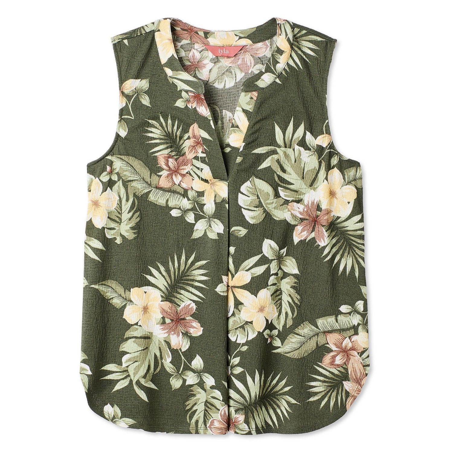 Click here for Iyla Womens Crinkle Sleeveless Blouse L prices