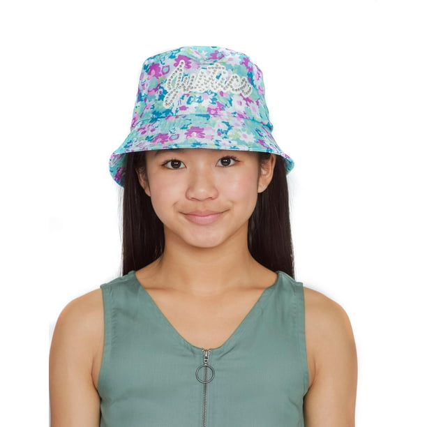 Justice Girls Rhinestone With Flowers Justice Bucket Hat, Size: One ...