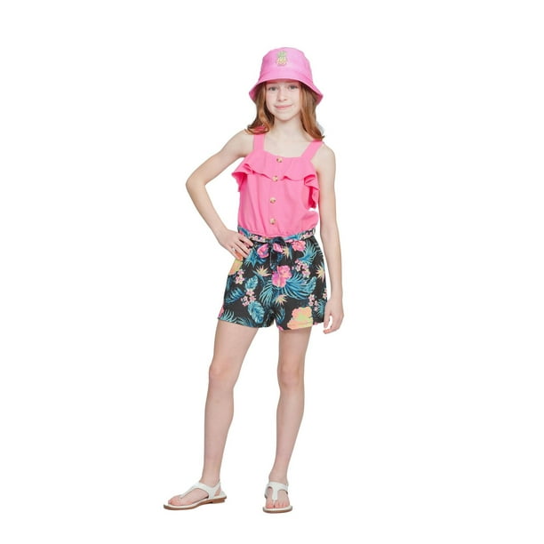 Justice Girls Ruffle Hawaii Beach Romper, Size: XS-XL - Walmart.ca