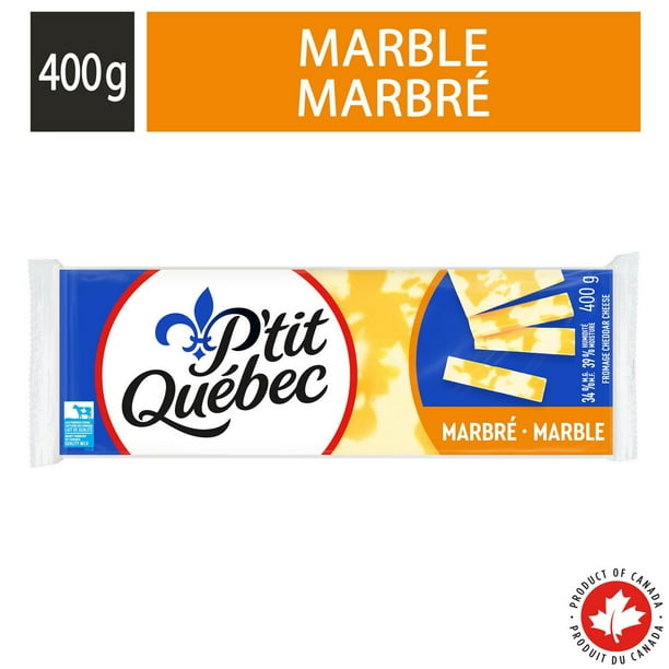 P'tit Québec Marble Cheddar Cheese, 400g - Walmart.ca